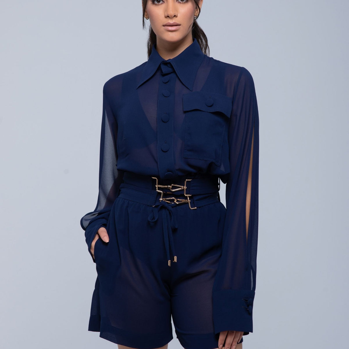 Sheer Shorts – Lightweight Summer Cover-Up with Belt – FIERCE ...